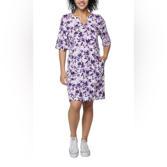 Hang Ten | Dresses | Nwt Hang Ten Ladies White Lavender Purple Floral ...